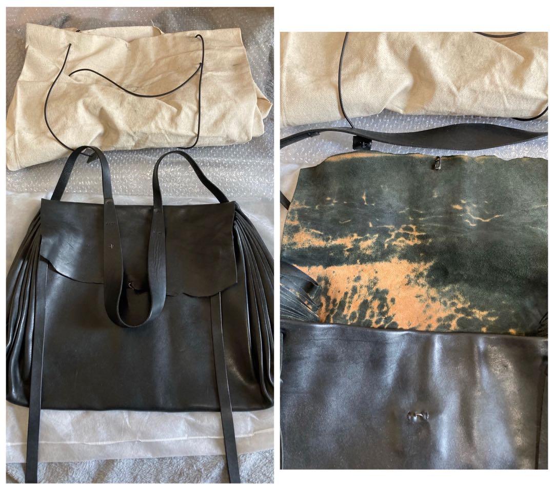 M.A+ Maurizio Amadei Leather Accordion Bag, Men's Fashion, Bags, Sling ...