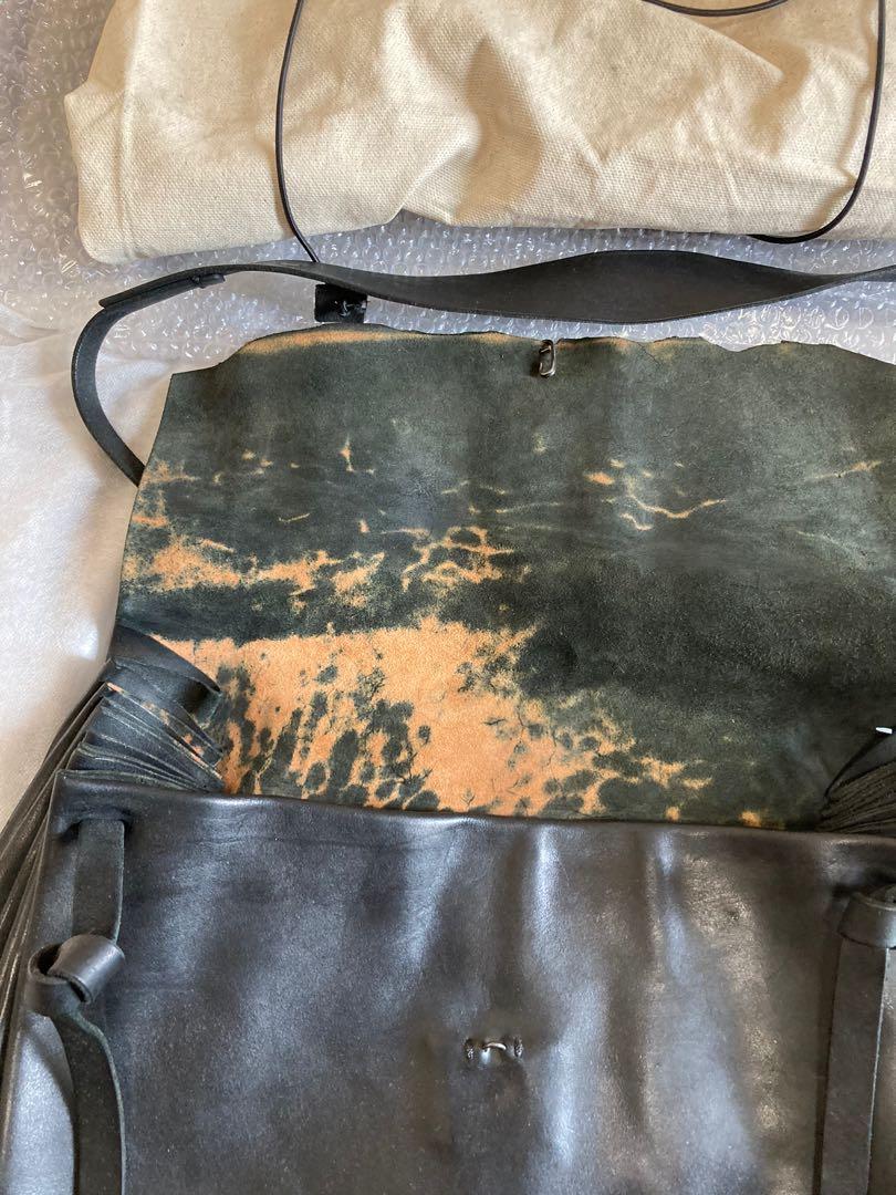 M.A+ Maurizio Amadei Leather Accordion Bag, Men's Fashion, Bags, Sling ...