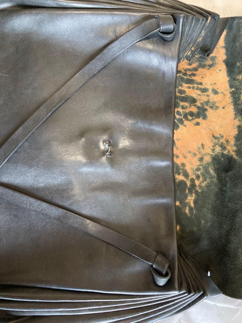 M.A+ Maurizio Amadei Leather Accordion Bag, Men's Fashion, Bags, Sling ...