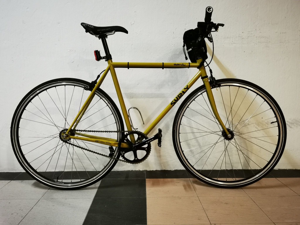 Surly Steamroller Steel Single-Speed "Drink More Water Yellow Colour ...