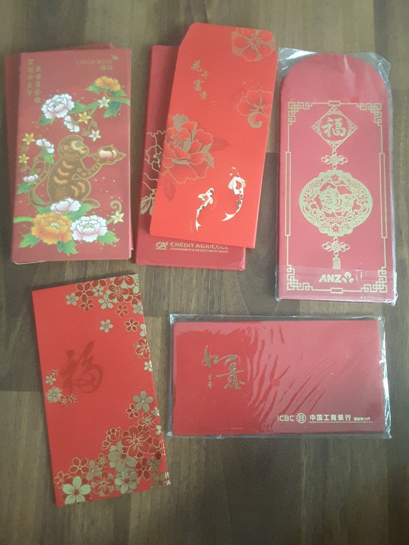 Various Banks - Red Packet/Ang Pao/ Angbao, Furniture & Home Living ...