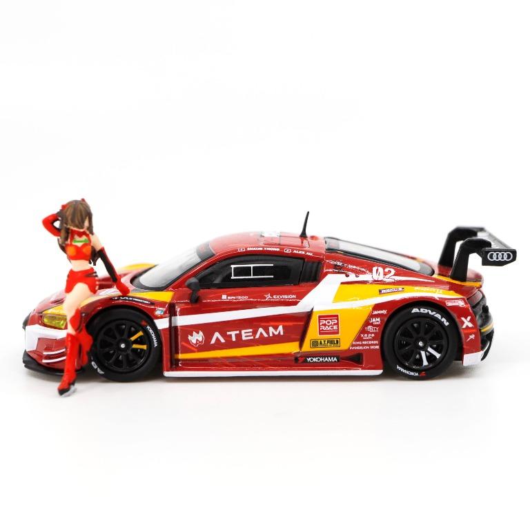 POPRACE Audi R8 LMS EVA RT Production Model-02 X Works R8 連 明日香 人偶 1/64 ...
