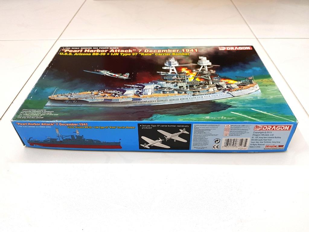 1/700 Dragon USS Arizona BB-39 c/w photoetch parts, metal anchor chains ...