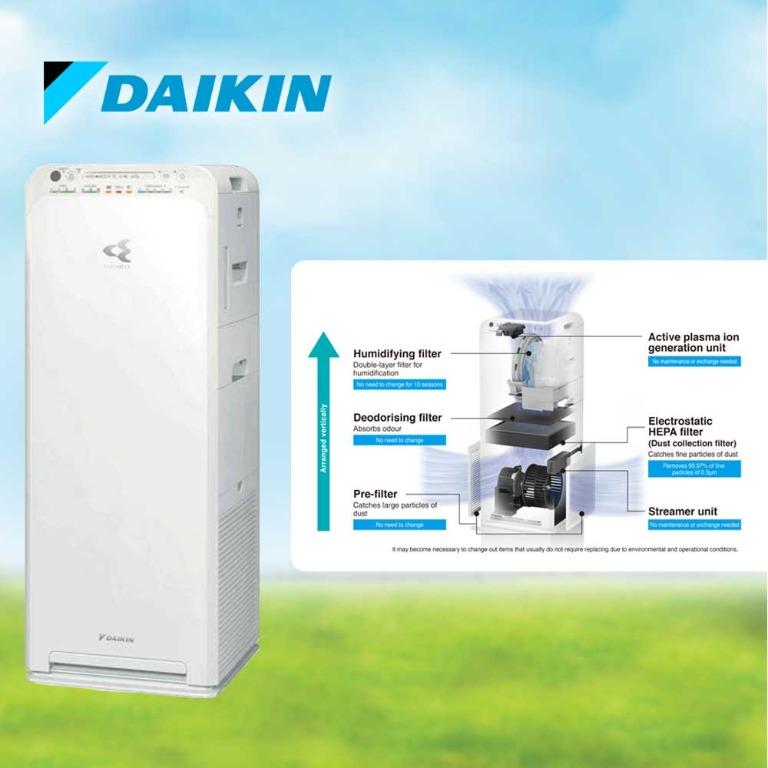 Daikin Air Purifier - Streamer technology, HEPA filter, TV & Home ...