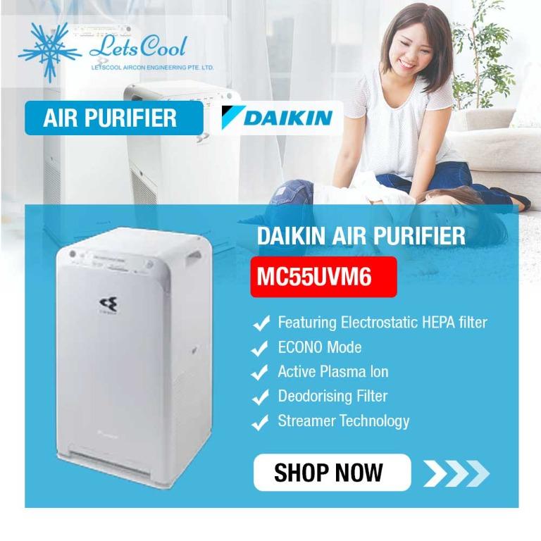 Daikin Air Purifier - Streamer technology, HEPA filter, TV & Home ...