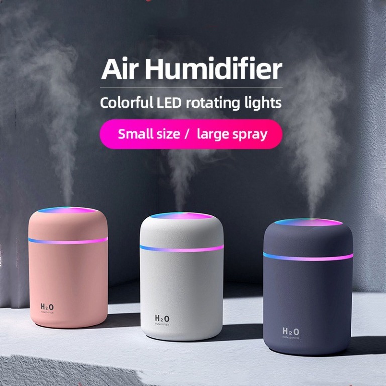 H2O Car Humidifier Usb minimalist design with led lights 300ml, Beauty ...