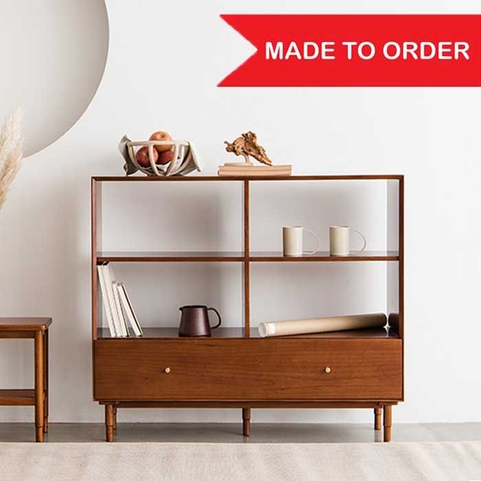 Heim Forrest Walnut Partition Shelf Cabinet (Made To Order), Furniture ...