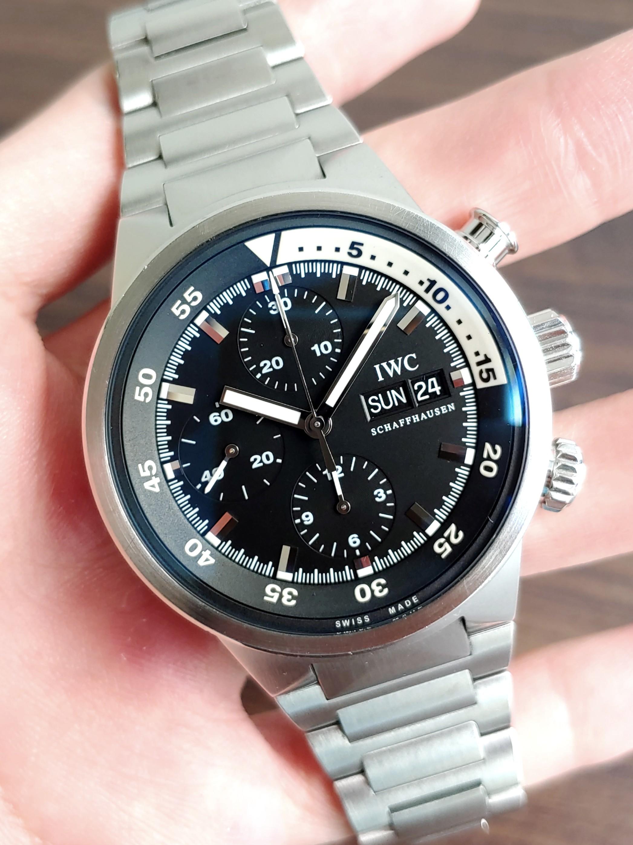 Full Set IWC Aquatimer 3719 Automatic Chronograph Dive Watch, Men's ...