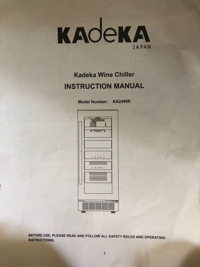Kadeka Wine Chiller KA24WR, TV & Home Appliances, Kitchen Appliances ...