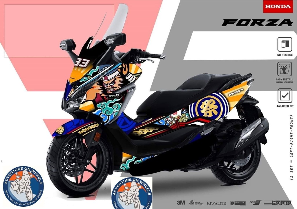 Moto Datuk Singapore Honda Forza 300 2018 2019 2020 3M Decal Montegi ...