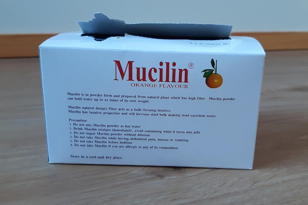 Mucilin Natural Fiber ☆ Orange Flavor, Health & Nutrition, Health ...