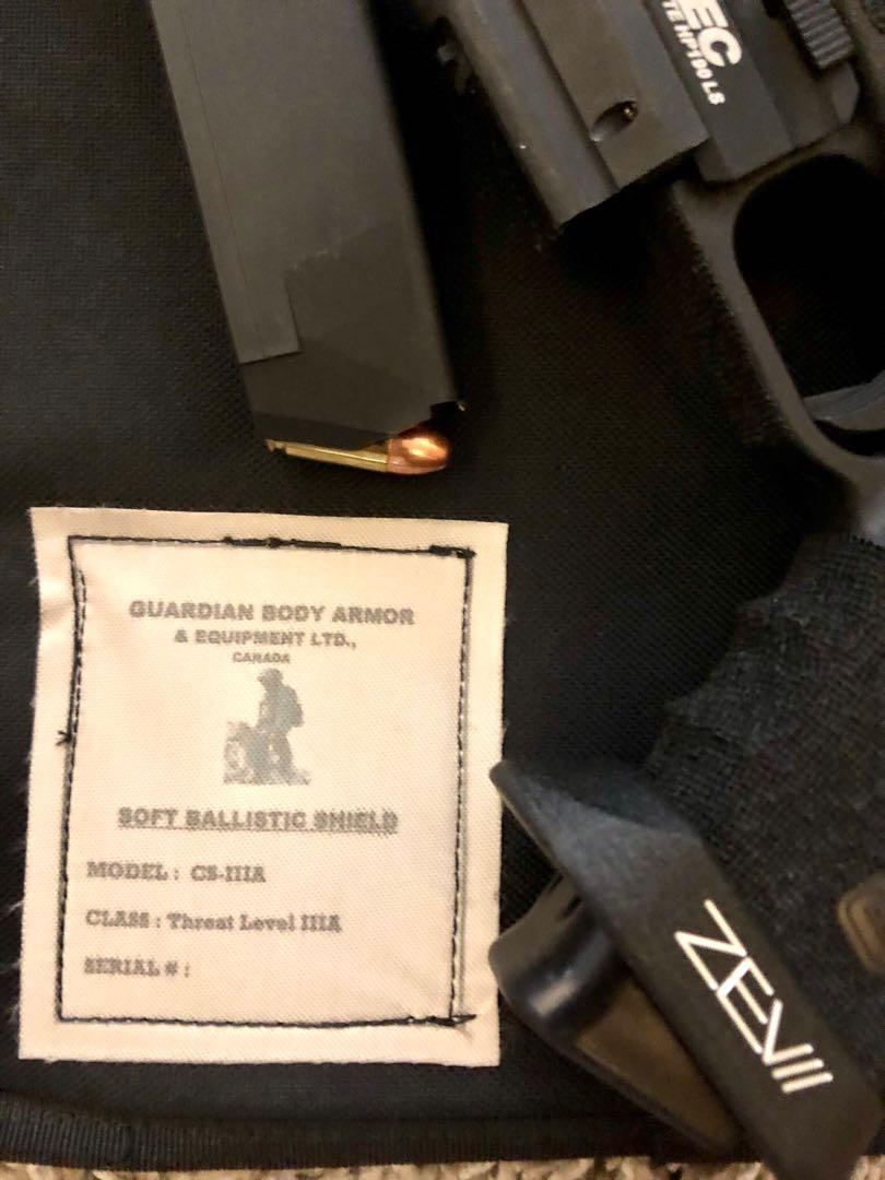 New Guardian Body Armor & Equip Level IIIA Soft Ballistic Bulletproof ...