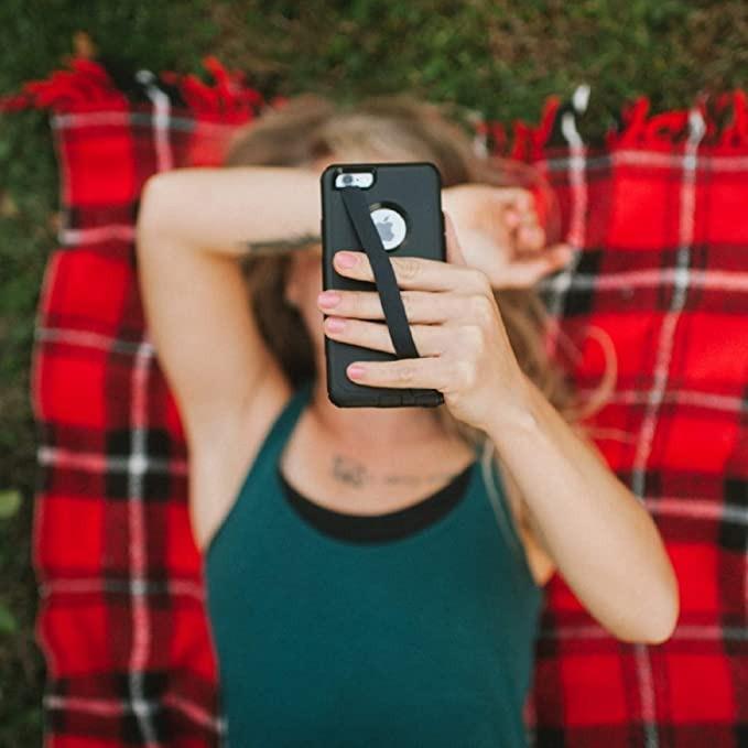 Ninja Phone Loop Grip Strap (Semi-Elastic) Black, Computers & Tech ...