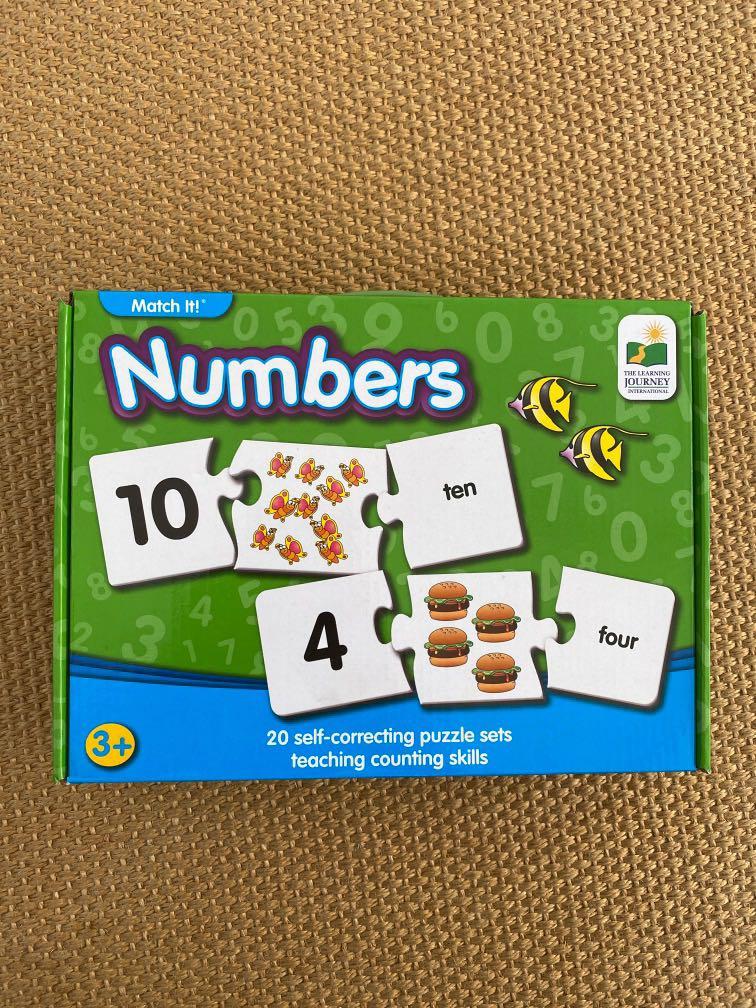Numbers matching game for toddlers age 3 math puzzles, Hobbies & Toys ...