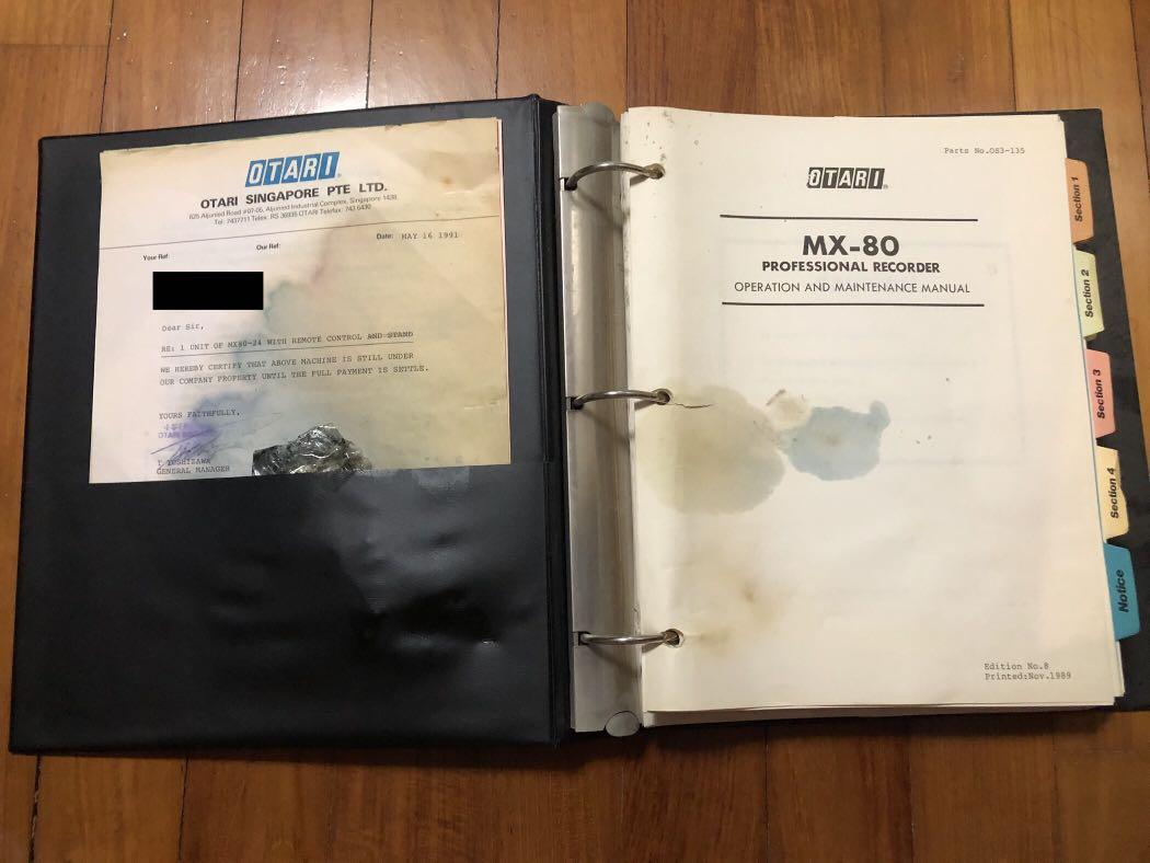 Otari MX-80 24-Track Tape Machine, Hobbies & Toys, Music & Media, Music ...