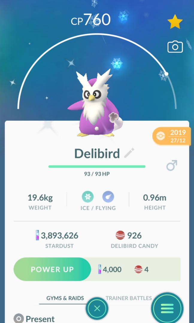 Pokémon Go - Shiny Delibird, Toys & Games, Video Gaming, In-Game ...