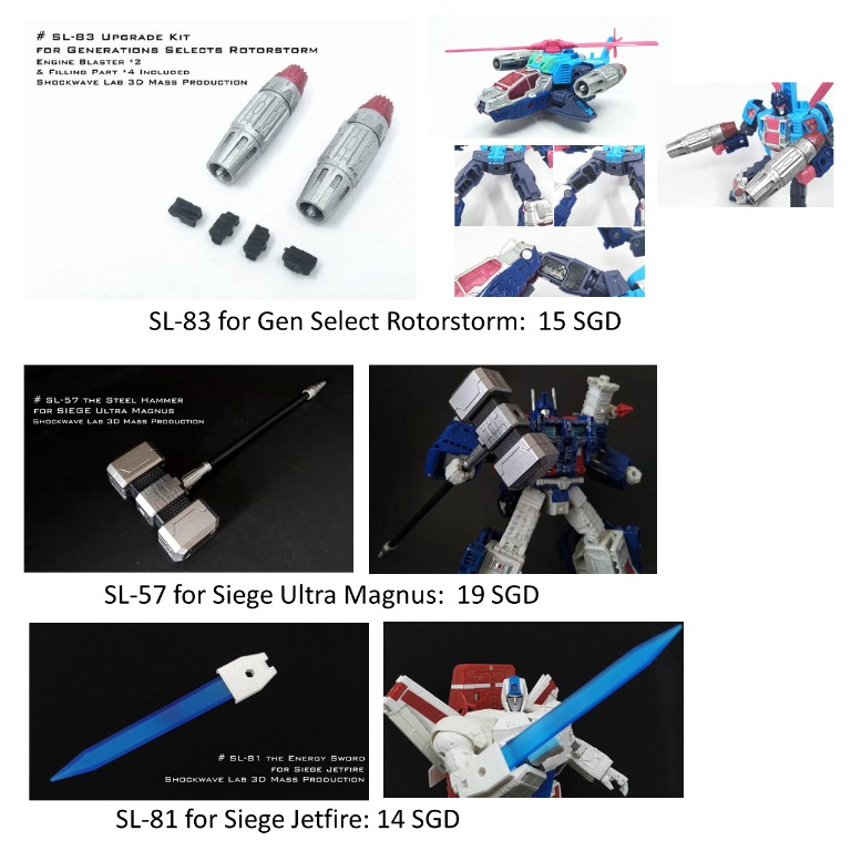 Preorder Shockwave Lab assorted upgrade kits for Generation Selects ...