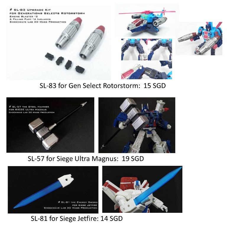 Preorder Shockwave Lab assorted upgrade kits for Generation Selects ...