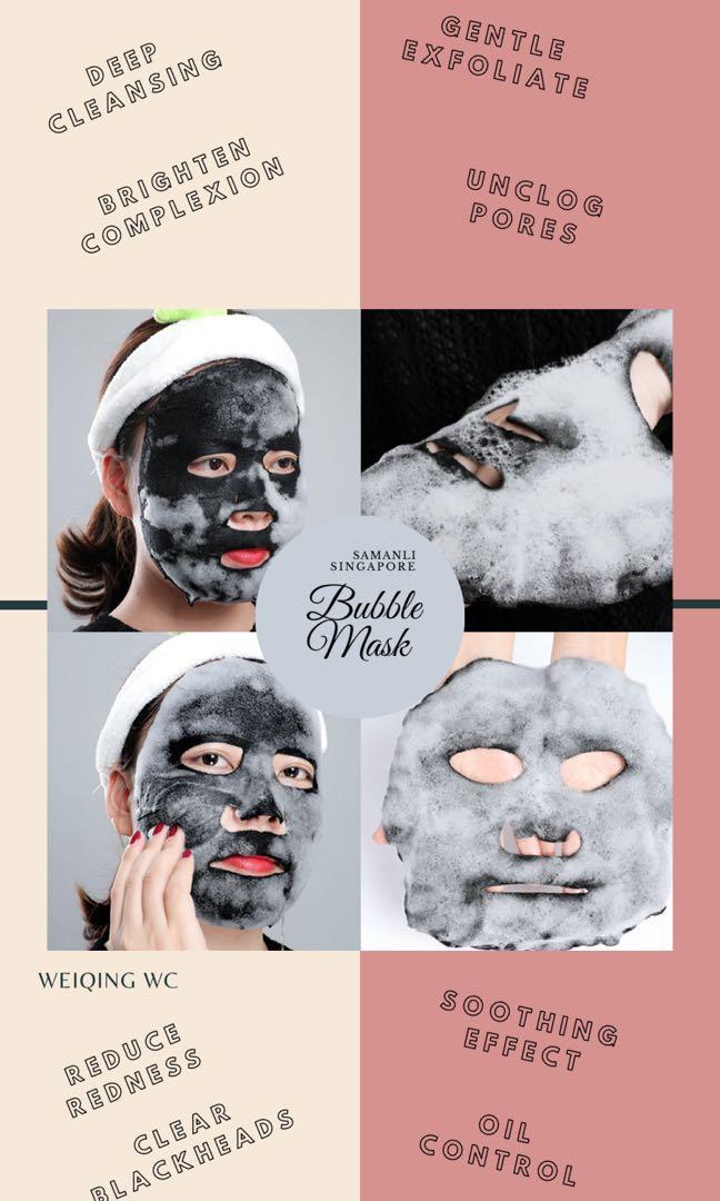 [AUTHORISED DISTRIBUTOR] 1 BOX 5 SHEETS SAMANLI BUBBLE MASK , Beauty ...