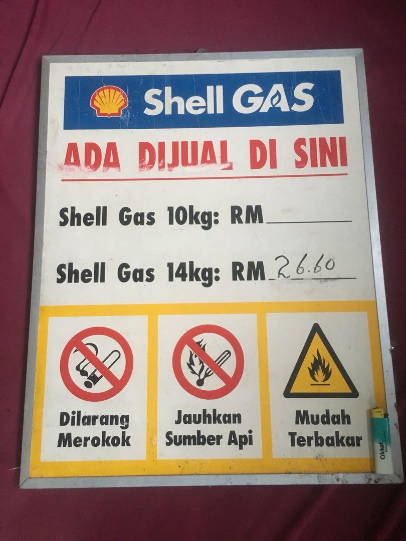 Signboard shell gas, Furniture & Home Living, Home Decor, Vases ...