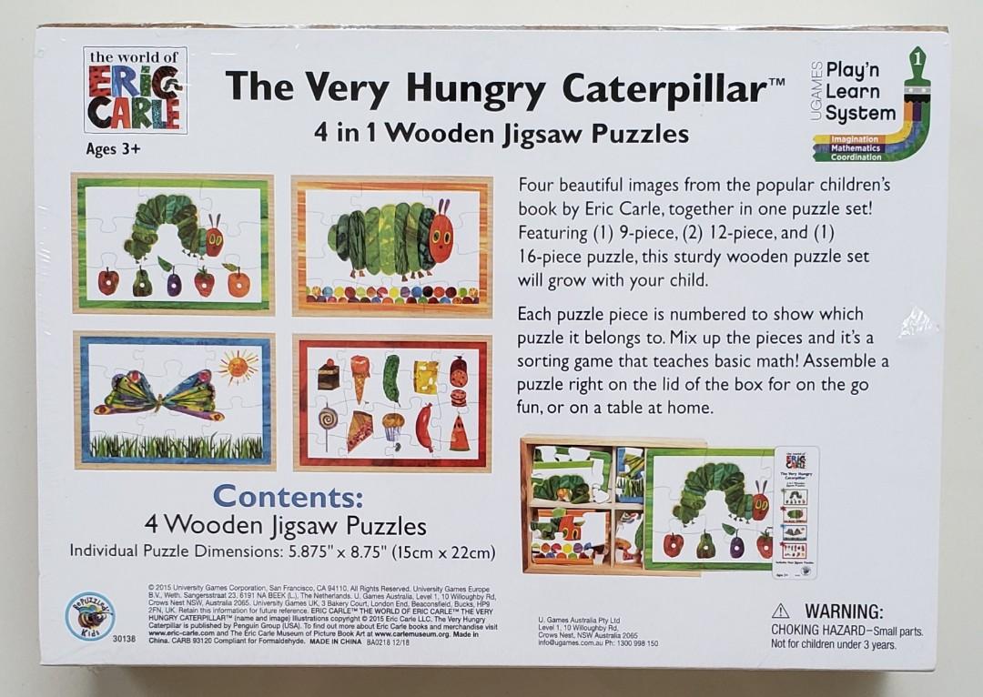 The Very Hungry Caterpillar - 4 in 1 puzzles, Hobbies & Toys, Books ...