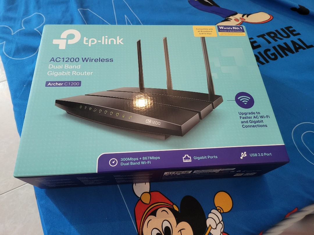 TP Link Archer AC 1200 Wifi Router and Singtel Network Router ...