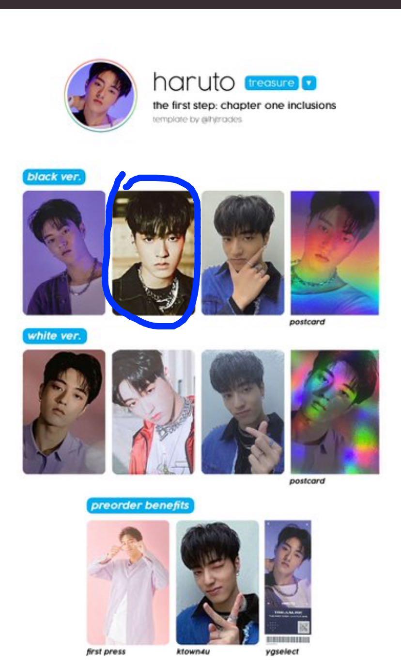 Treasure haruto photocard pc chapter 1, Hobbies & Toys, Memorabilia ...