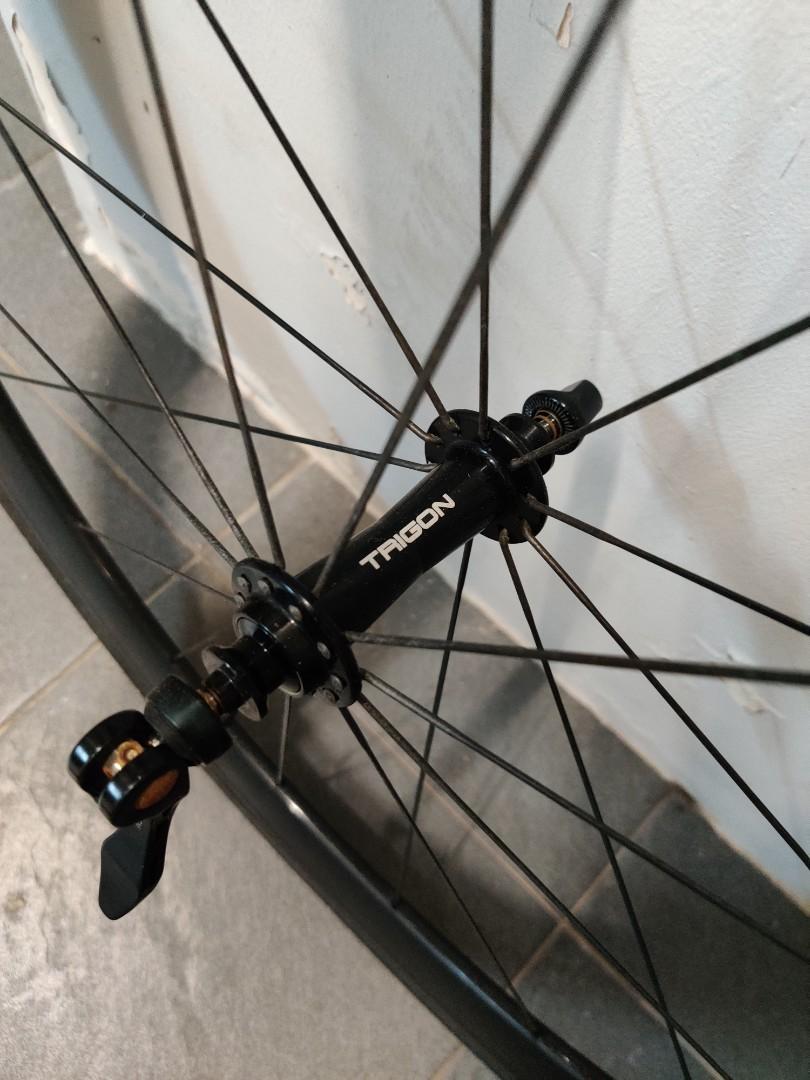 Trigon Carbon tubular wheelset 700C, Sports Equipment, Bicycles & Parts ...