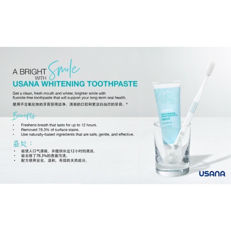 USANA® Whitening Toothpaste Our innovative, fluoride-free whitening ...