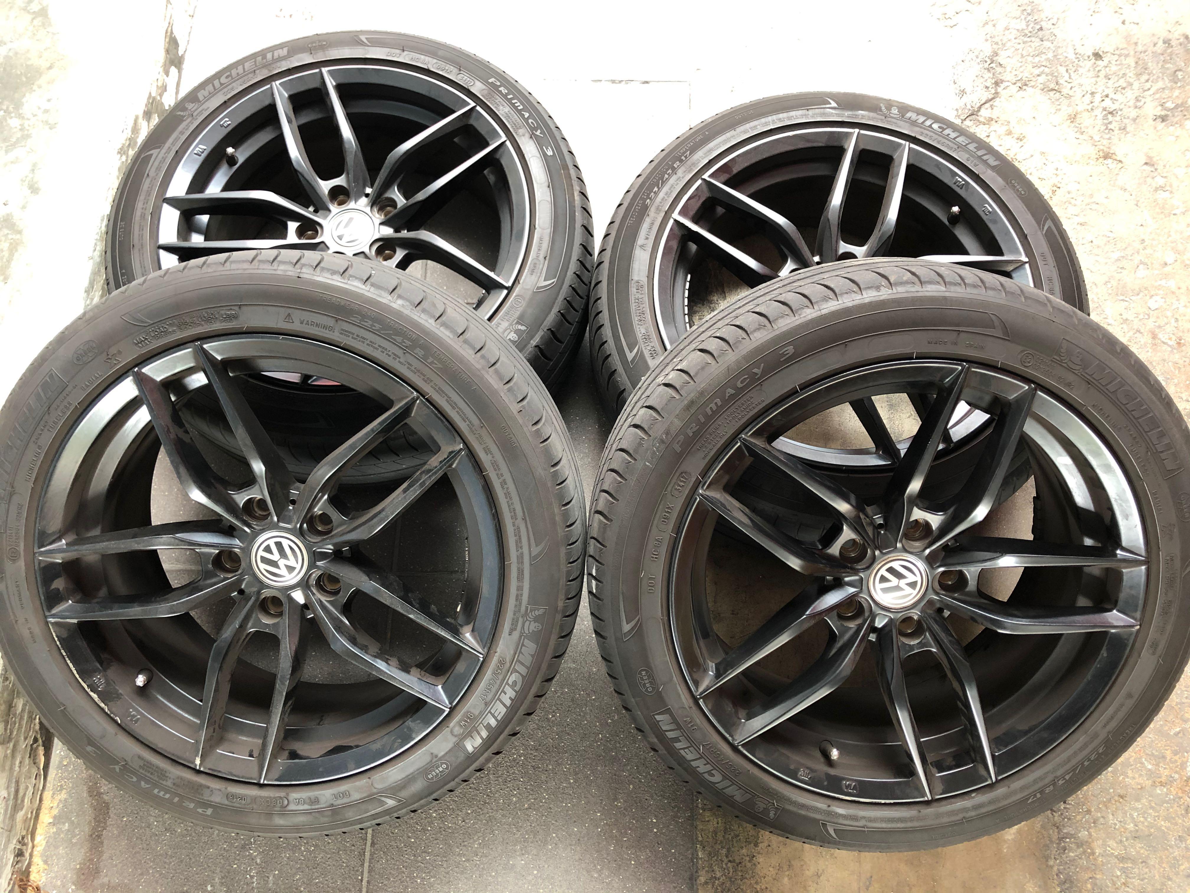 17 inch matte black rim, Car Accessories, Tyres & Rims on Carousell