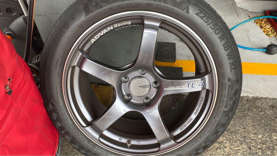 18” Advan TC4 Original, Car Accessories, Tyres & Rims on Carousell