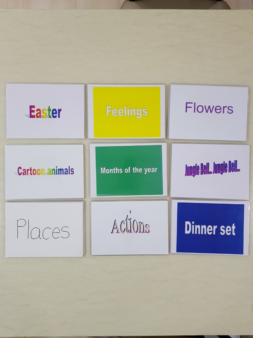98pcs A5 Laminated Flashcards, Everything Else on Carousell