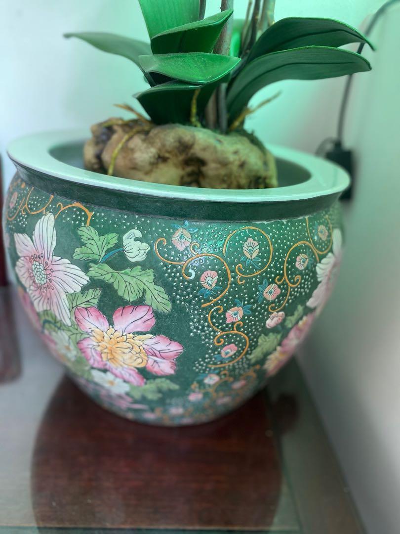 Antique Peranakan Nyonya Baba Batik vase, Furniture & Home Living, Home ...