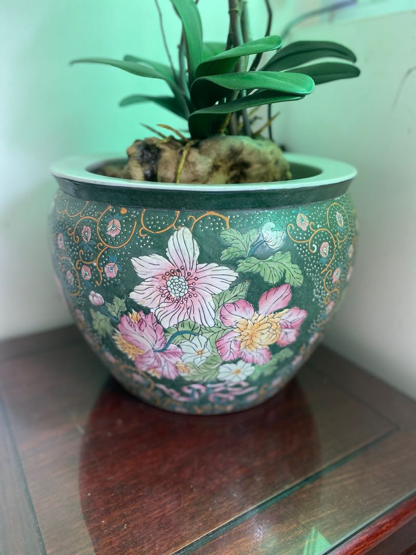 Antique Peranakan Nyonya Baba Batik vase, Furniture & Home Living, Home ...