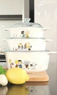 Corningware Snoopy Casserole, Furniture & Home Living, Kitchenware ...