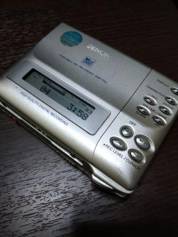 Denon DMP-R50 Portable MD Recorder 天龍MD錄播隨身聽, 音響器材, 錄音機 - Carousell