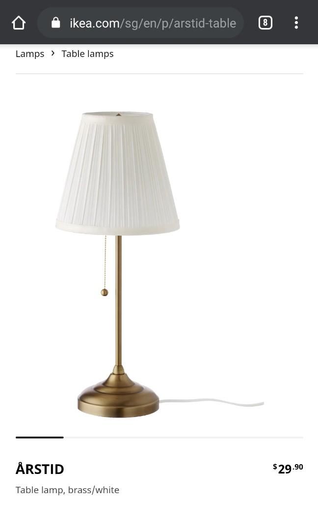 2x IKEA Astrid Table Lamp, Furniture & Home Living, Home Decor, Other ...