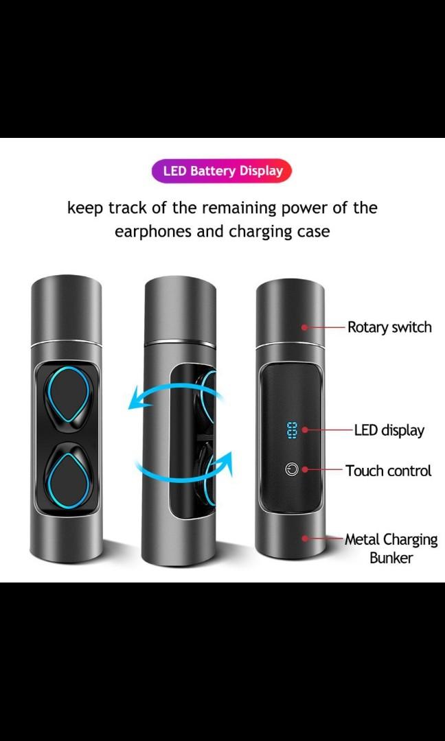 K08 Bluetooth Earphone Gaming Earphones Wireless Earbuds LED, Audio ...