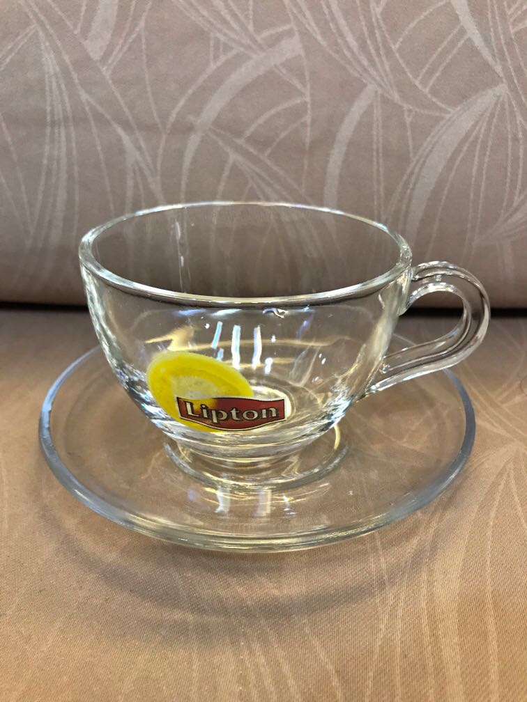 Lipton Glass Cup, Furniture & Home Living, Kitchenware & Tableware ...