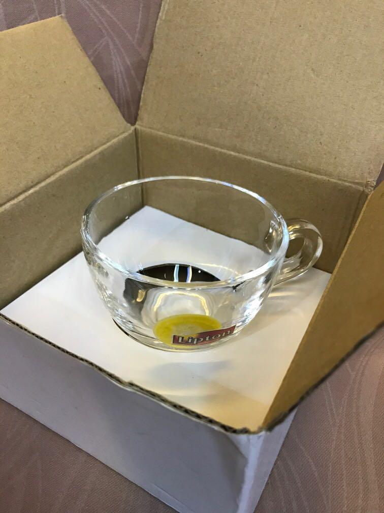 Lipton Glass Cup, Furniture & Home Living, Kitchenware & Tableware ...