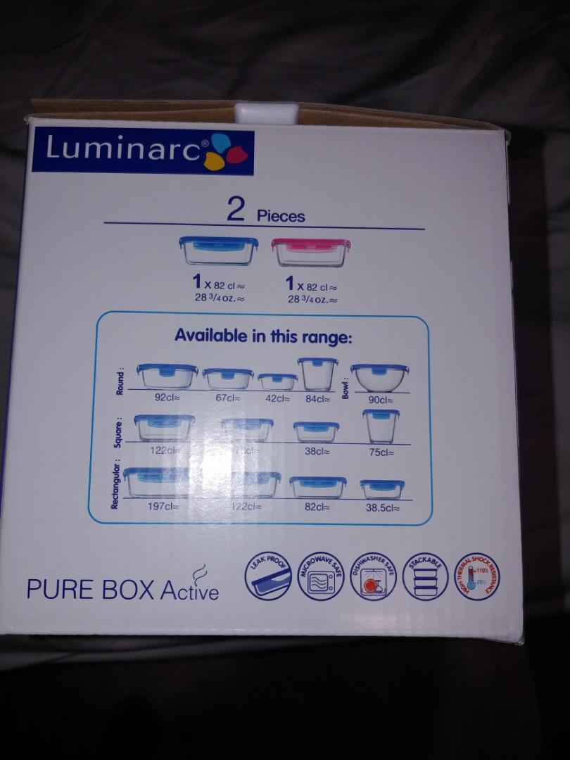 Luminarc Pure Box Active 820ml×2, TV & Home Appliances, Kitchen ...