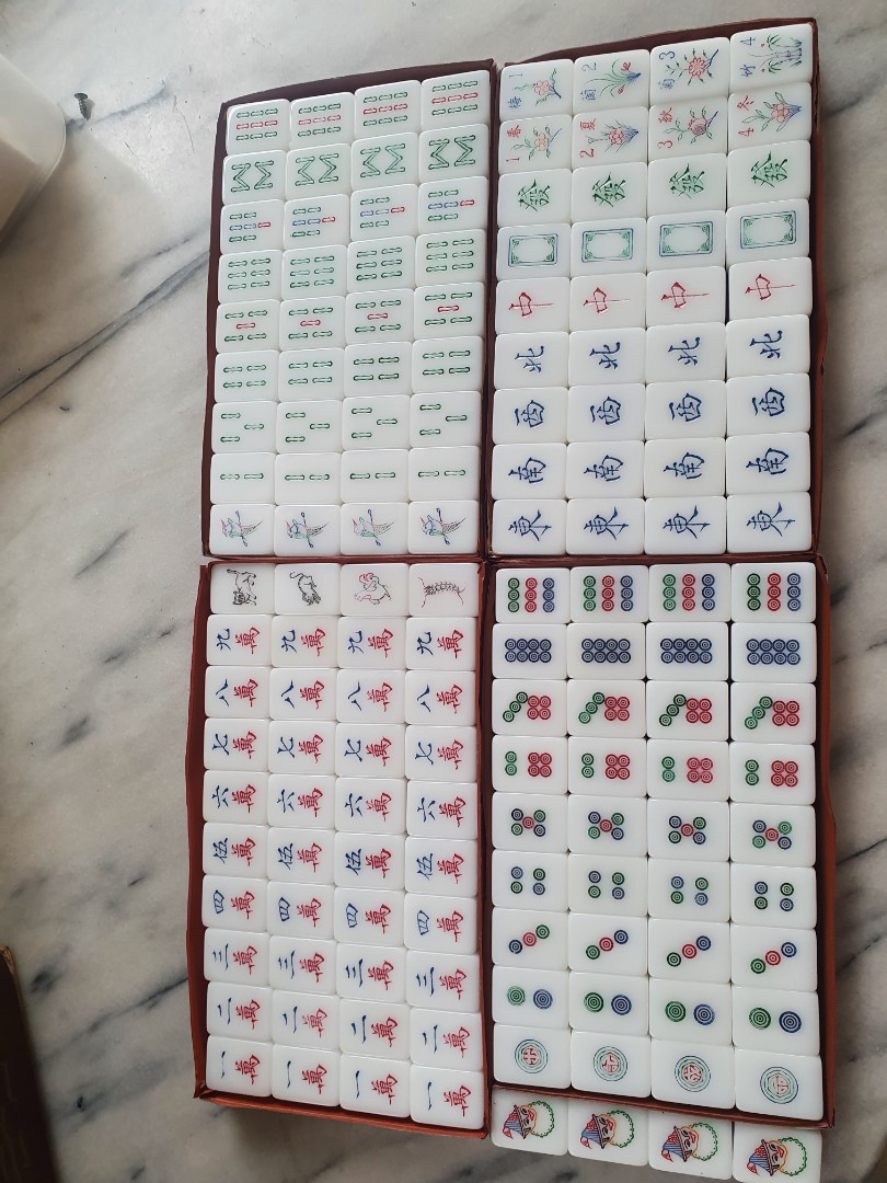 Mahjong Set full set Purple, Hobbies & Toys, Toys & Games on Carousell