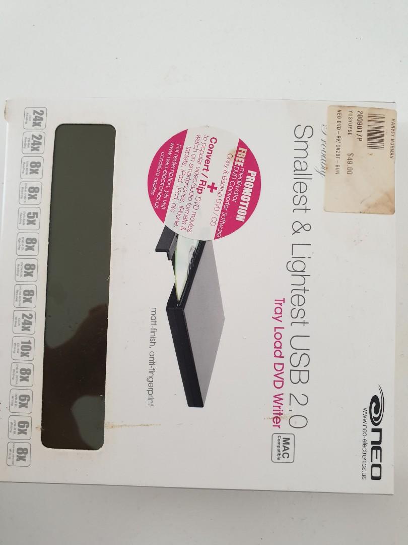 Neo External tray load dvd writer (new), Computers & Tech, Parts ...
