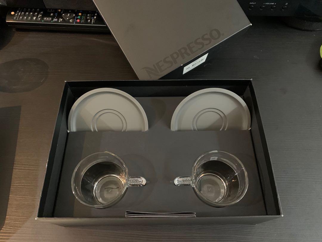 Nespresso View Lungo Cups with saucers, Furniture & Home Living ...