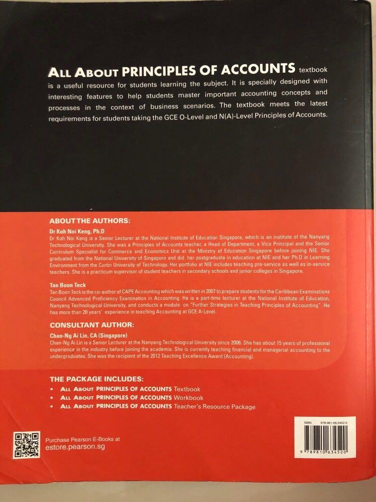 PEARSON All About Principles of Accounts POA textbook, Hobbies & Toys ...