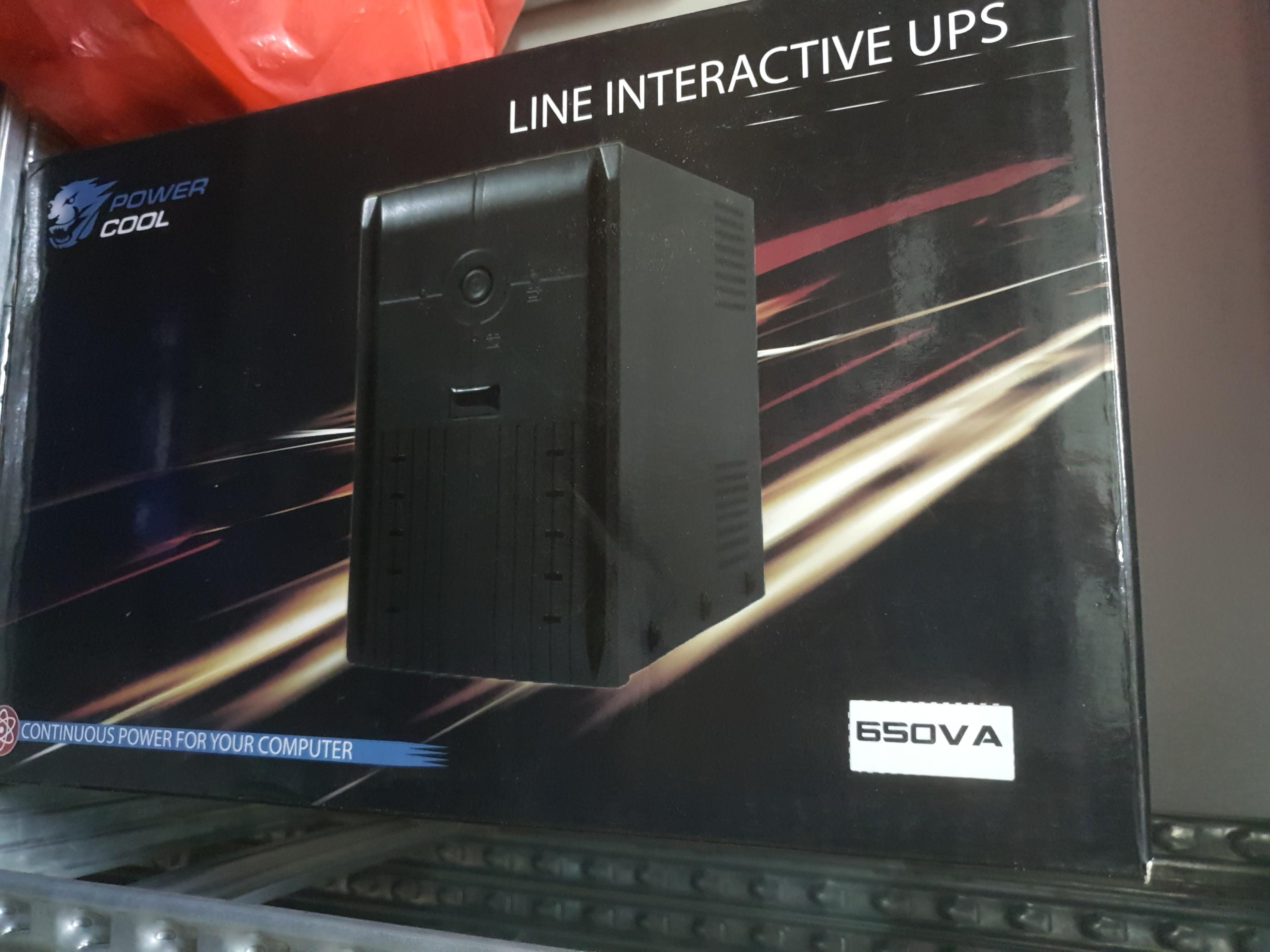 Powercool Line Interactive UPS 650VA, Electronics, Computer Parts ...