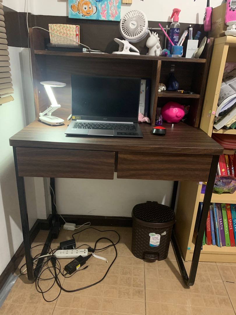 Second Hand Wooden Study table, Furniture & Home Living, Furniture ...