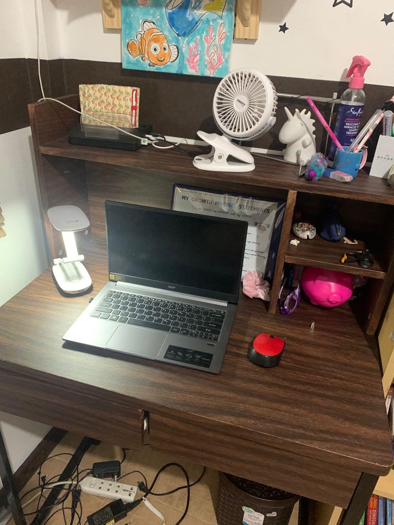 Second Hand Wooden Study table, Furniture & Home Living, Furniture ...
