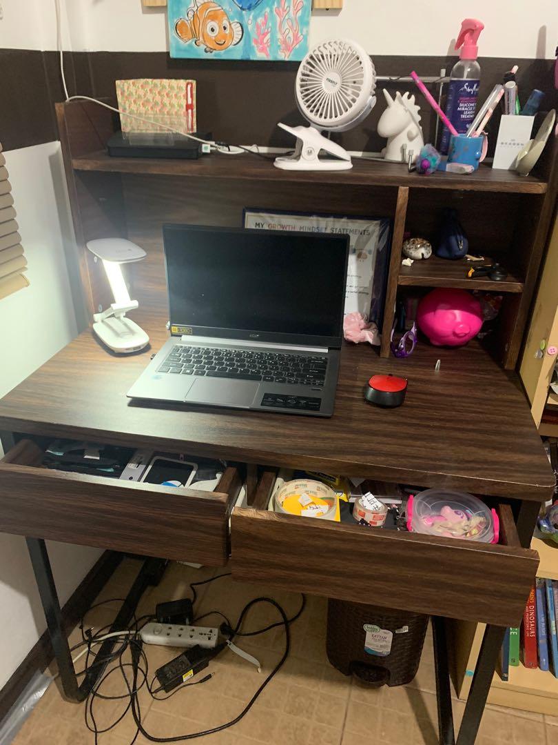 Second Hand Wooden Study table, Furniture & Home Living, Furniture ...