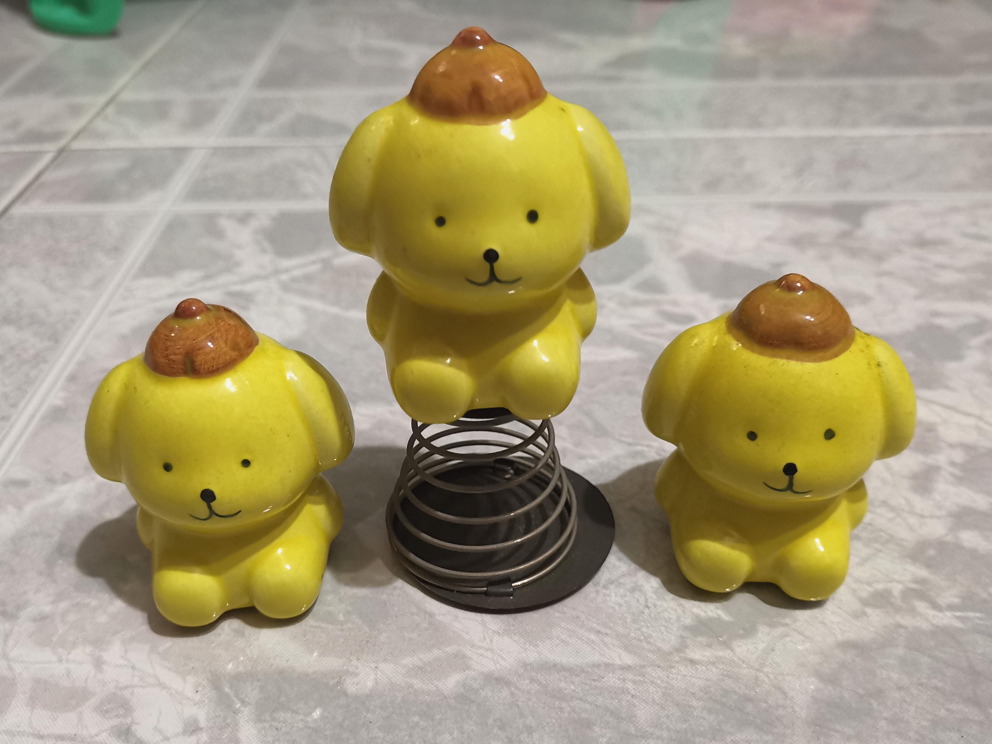 Set of 3 Sanrio Pompompurin Figurine, Toys & Games, Bricks & Figurines ...